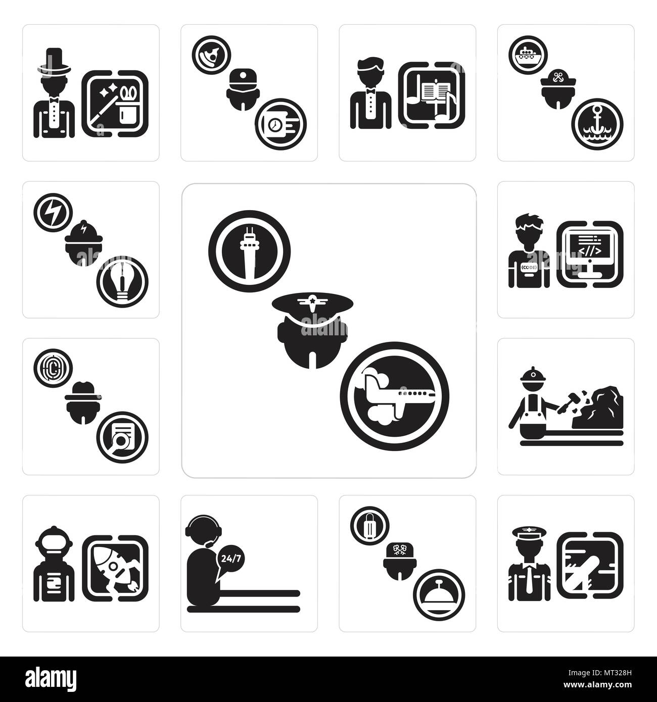 Centre cockpit Stock Vector Images - Alamy