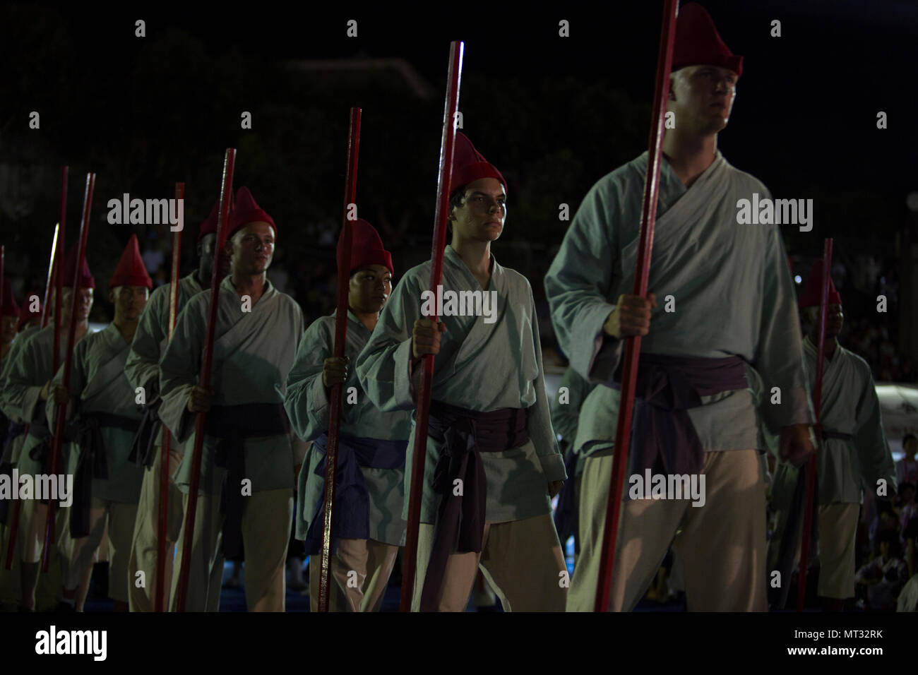 URASOE CITY, OKINAWA, Japan— Marines with the Single Marine Program stood ready to perform ...