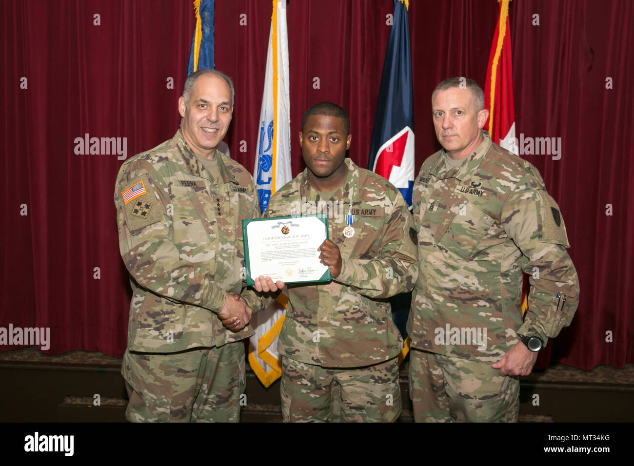 U.S. Army Gen. Gus Perna and Command Sgt. Maj. Rodger Mansker ...