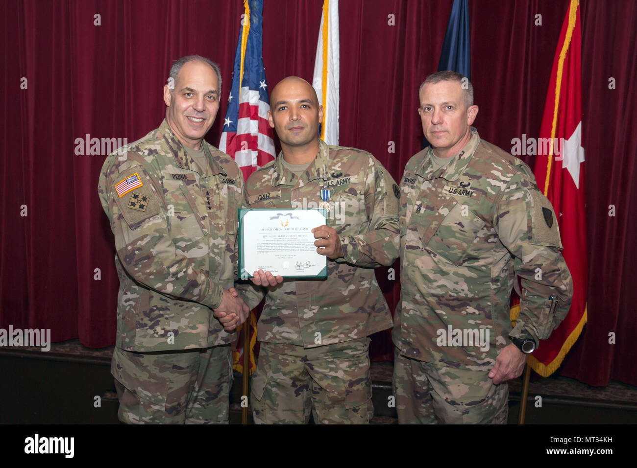 U.S. Army Gen. Gus Perna and Command Sgt. Maj. Rodger Mansker ...