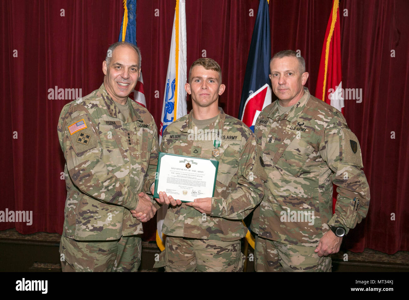 U.S. Army Gen. Gus Perna and Command Sgt. Maj. Rodger Mansker ...