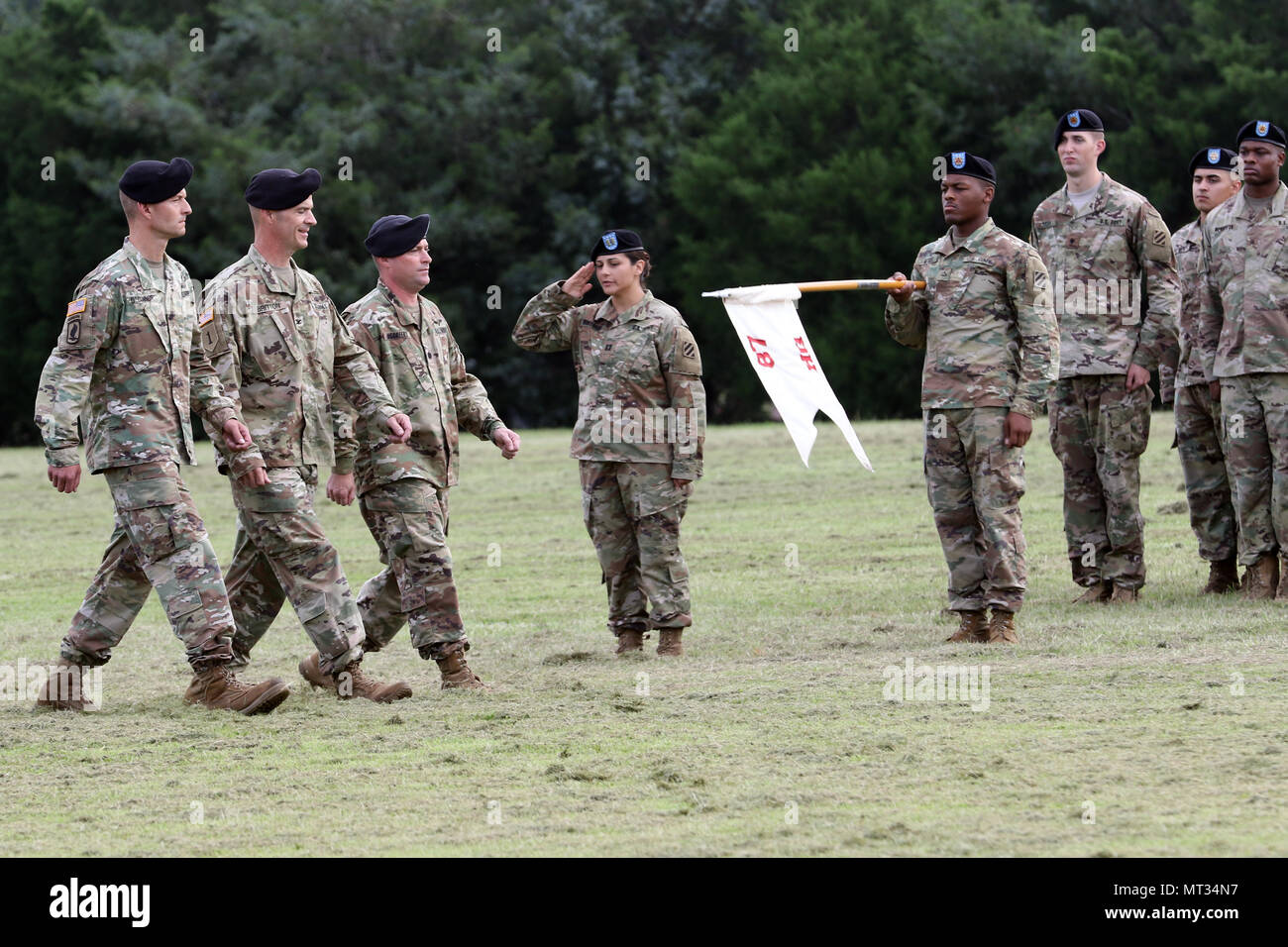From left, Lt. Col. Jeremiah S. O’Connor, the commander of the 87th ...