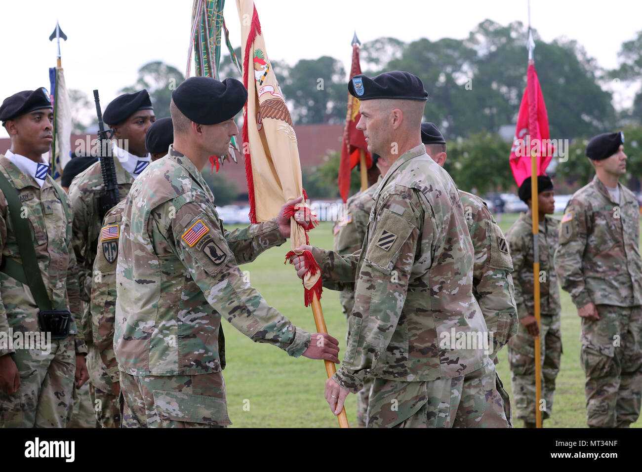 Lt. Col. Jeremiah S. O’Connor (left), the commander of the 87th Combat ...