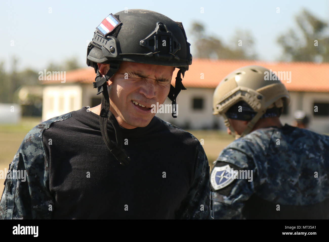 A Costa Rican competitor as seen after completing the grueling Special ...