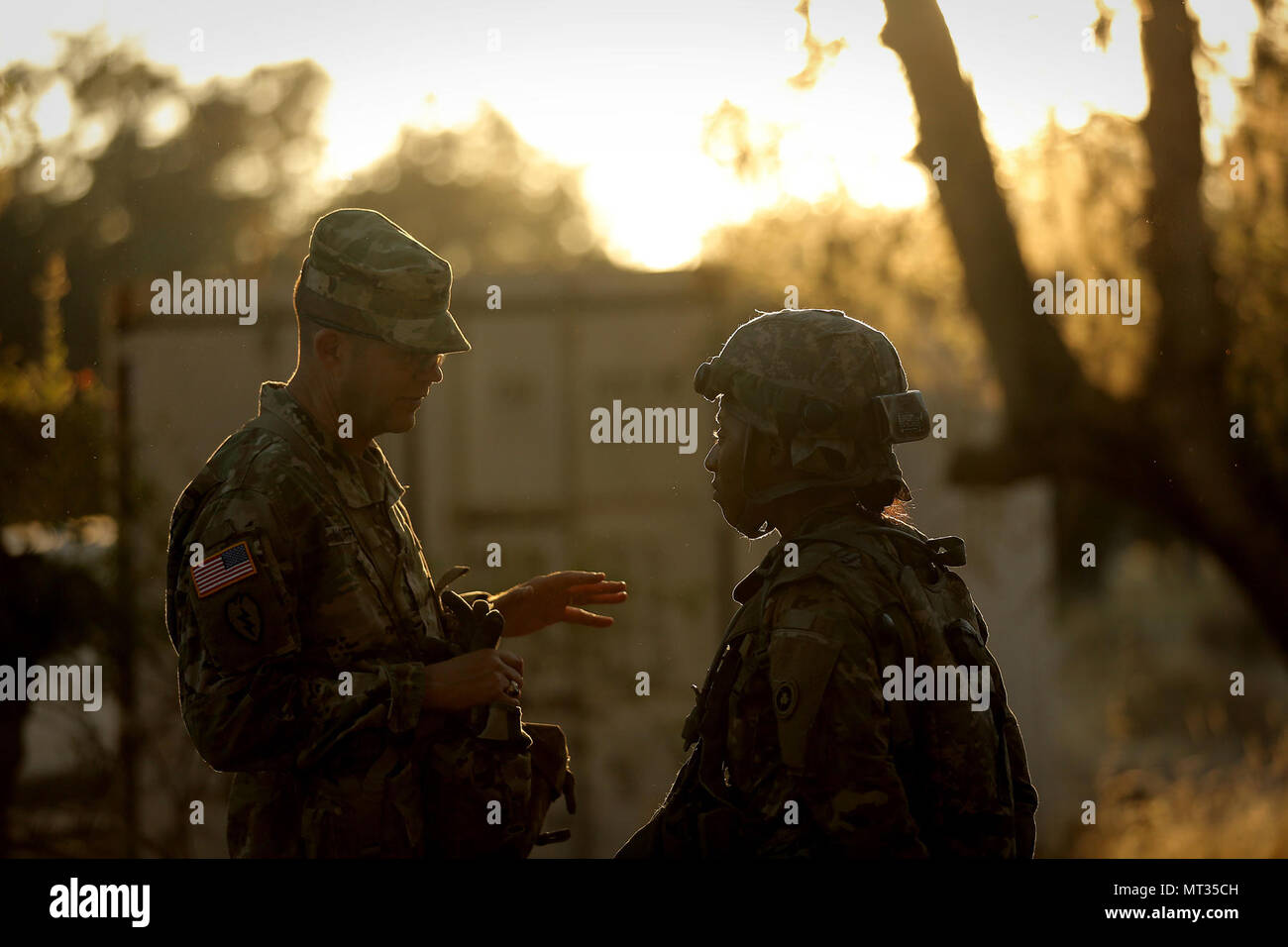 Maj. Gen. Todd McCaffrey, left, commanding general of First Army ...