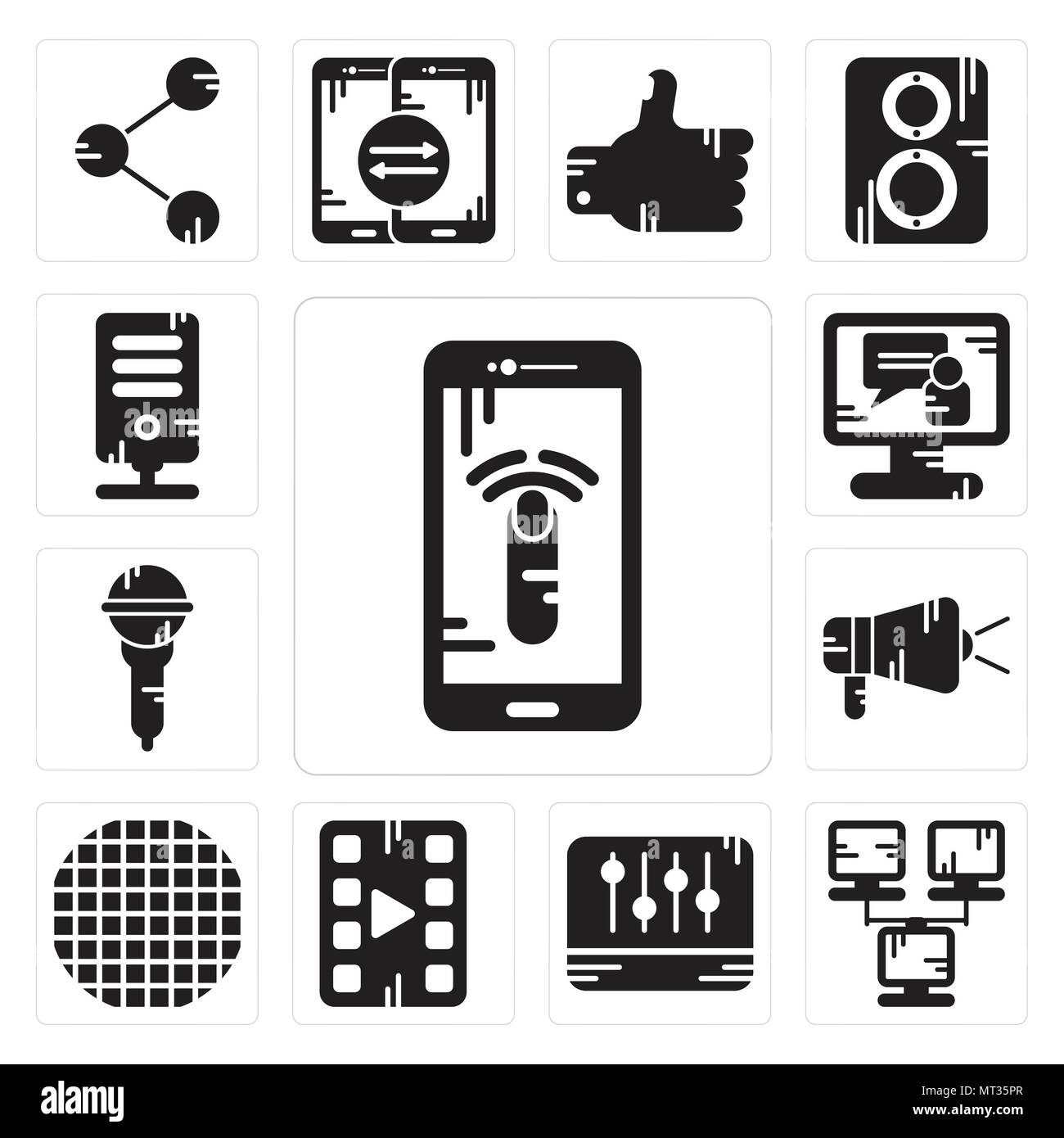 Simple editable protest icons hi-res stock photography and images - Alamy