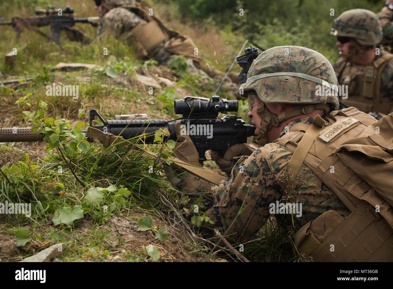 Lance Cpl. Cal Cushing-Hurley, a rifleman with Marine Rotational Force ...