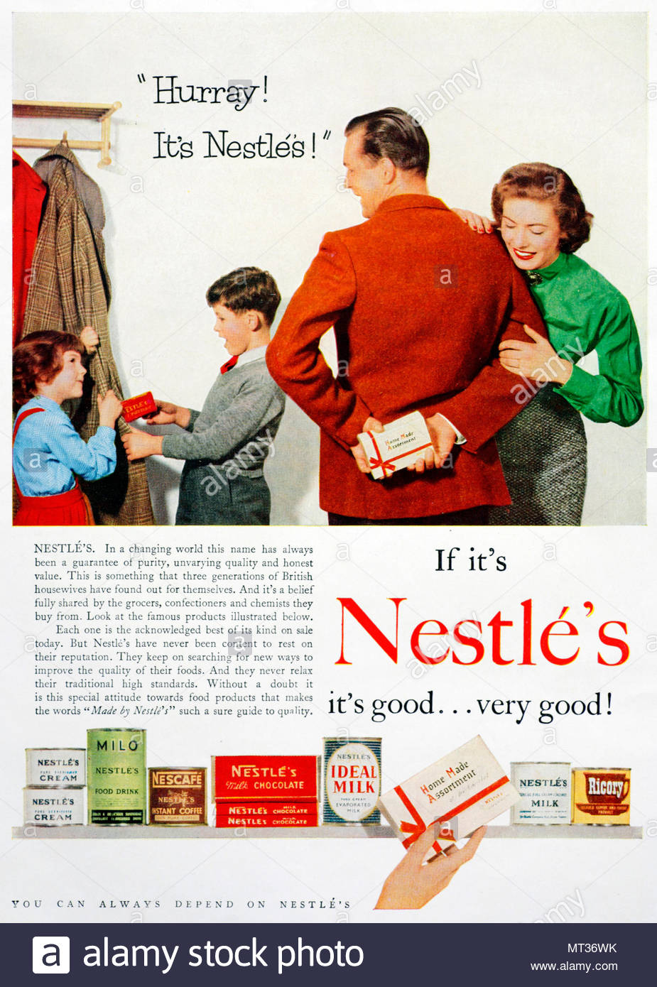 Nestle ads hi-res stock photography and images - Alamy