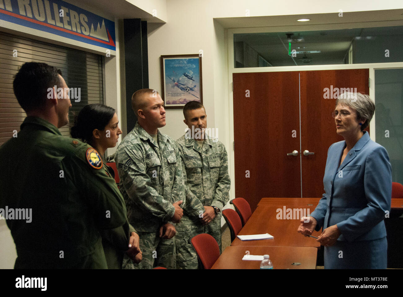 Secretary of the Air Force Heather Wilson stopped in at the Nevada Air ...