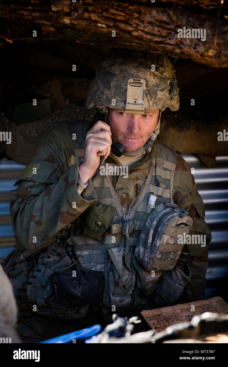 United States Army soldier Sergeant Brian Shea, of the 1st Battalion ...