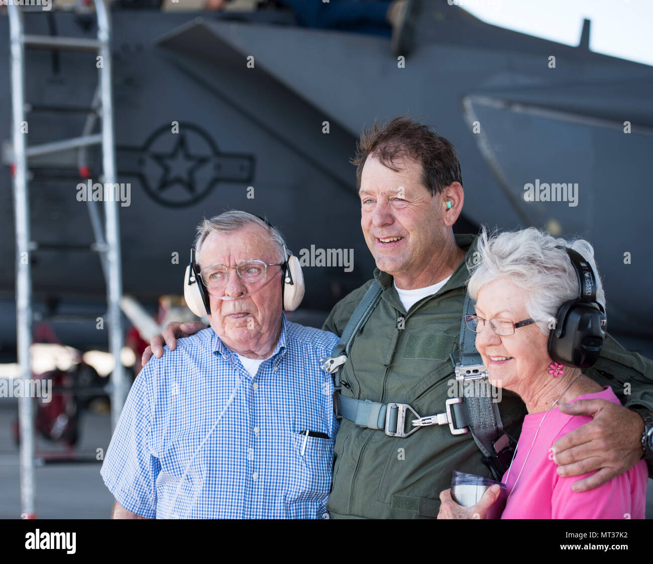 David Bergh, local civic leader, poses with his parents after his ...