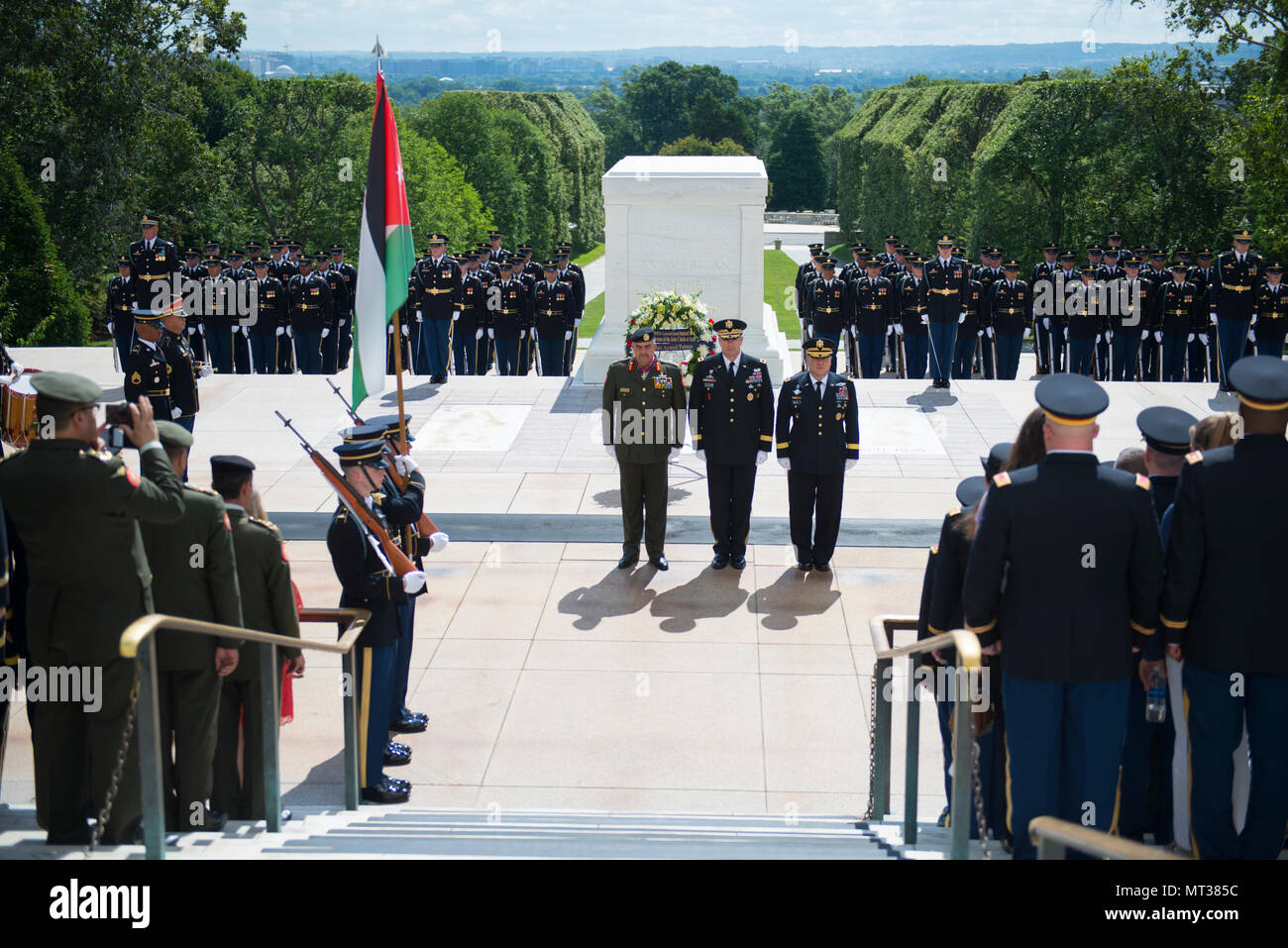 (From the left) Lt. Gen. Mahmoud Freihat, chief of the general staff ...