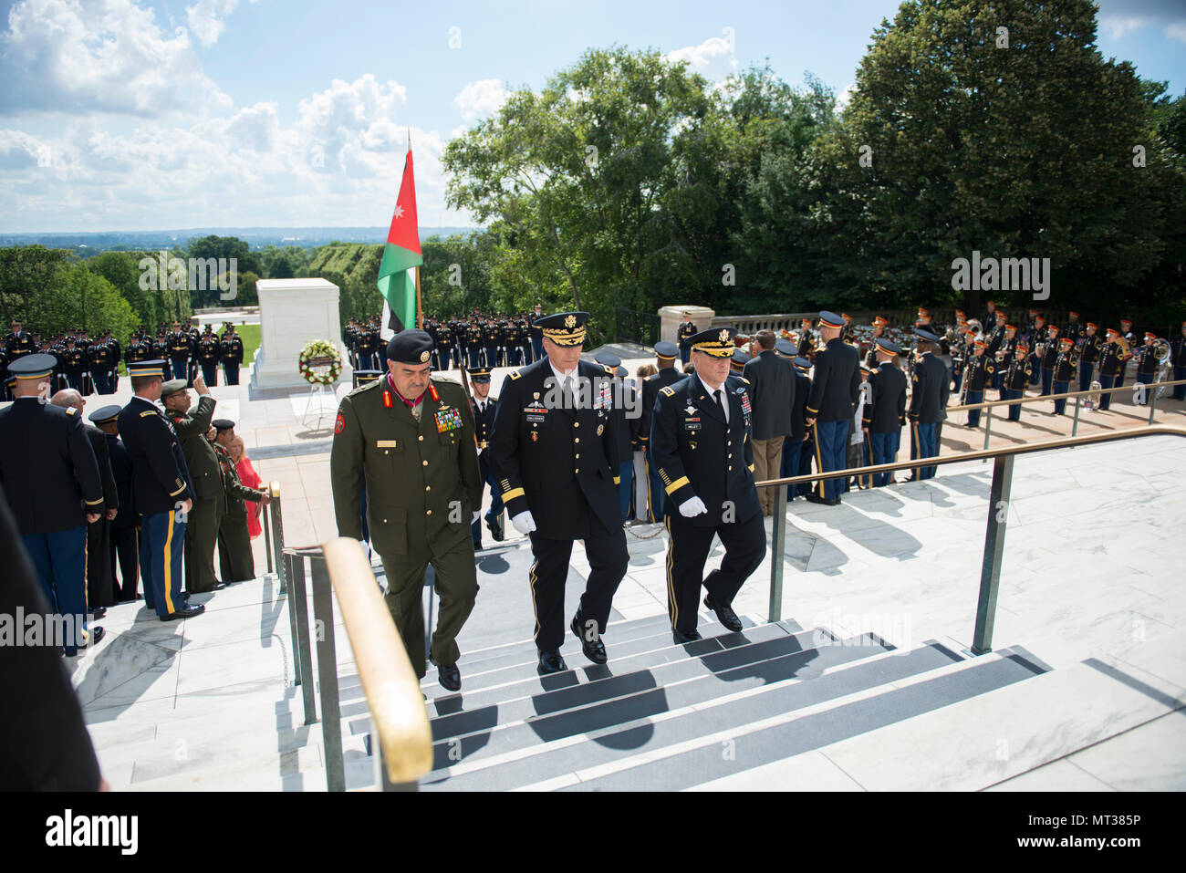 (From the left) Lt. Gen. Mahmoud Freihat, chief of the general staff ...