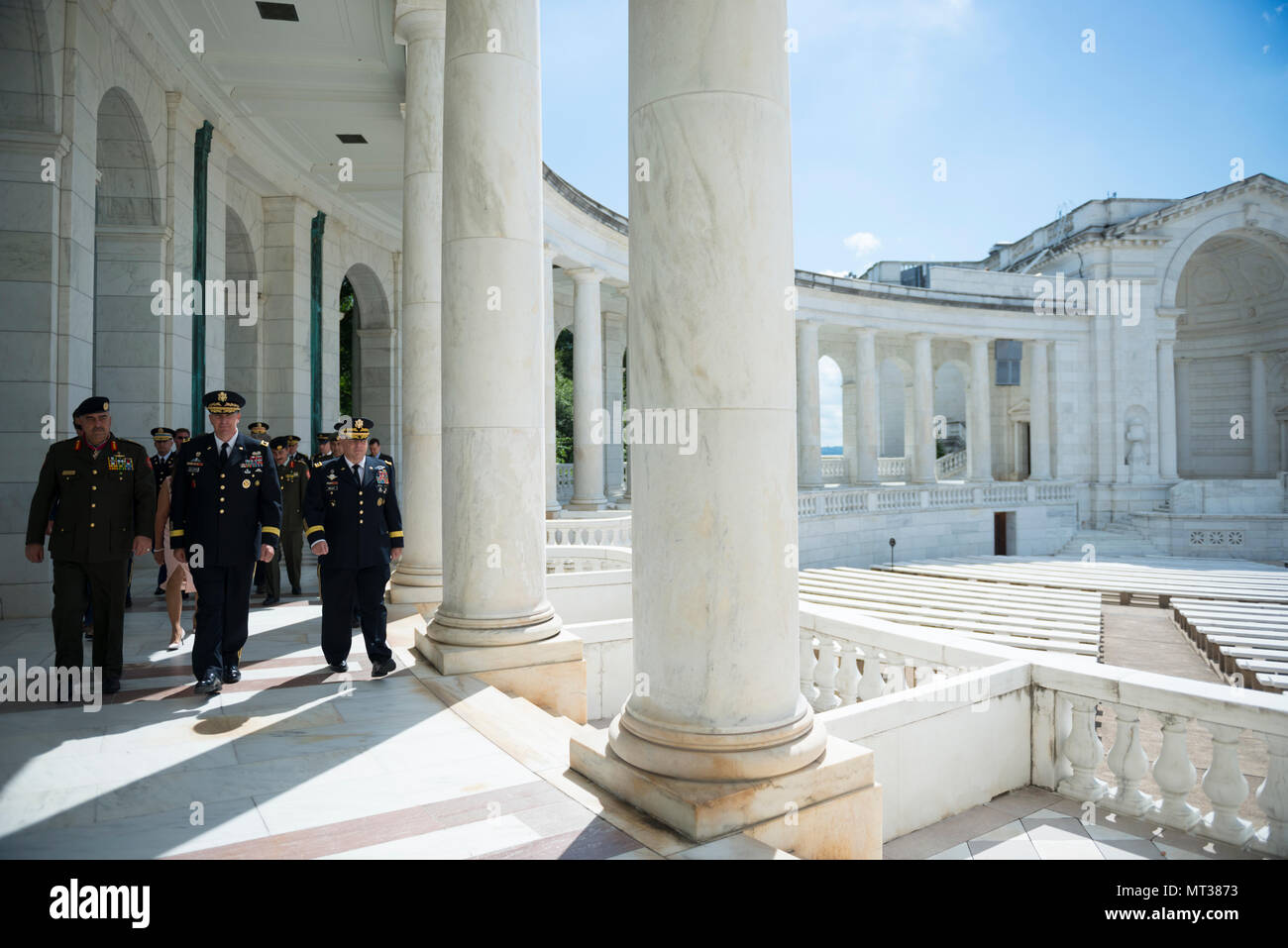 (From the left) Lt. Gen. Mahmoud Freihat, chief of the general staff ...