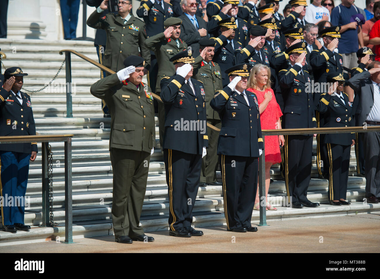 (From the left) Lt. Gen. Mahmoud Freihat, chief of the general staff ...