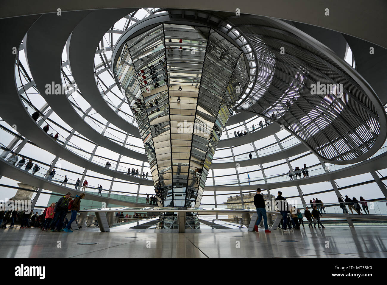 Berlin, Germany - April 4, 2017: Interior of German Reichstag ...