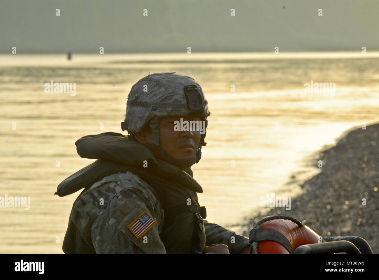 Active Army 502nd Multi Role Bridge Co. Sgt. Kanin Tawalee, a bridge ...