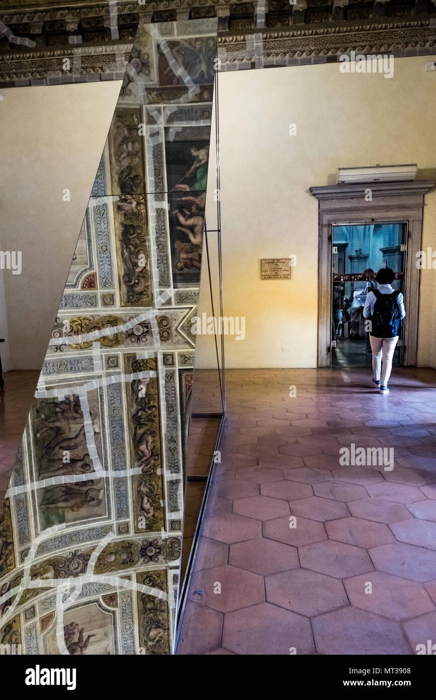 FERRARA, ITALY - May 01, 2018: inside of Castello (Castle) Estense, a ...