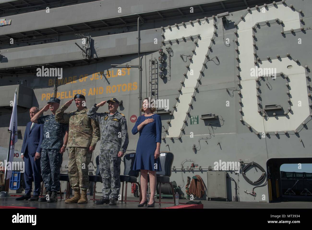 170725-N-PF593-141 PORT OF BRISBANE (July 25, 2017) Luke Howarth, left ...
