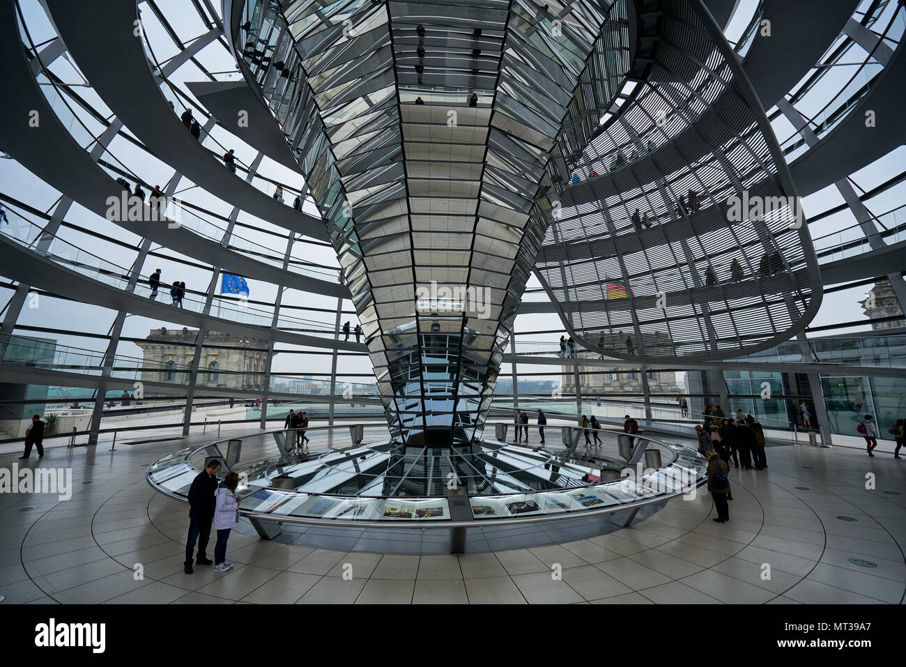 Berlin, Germany - April 4, 2017: Interior of German Reichstag ...