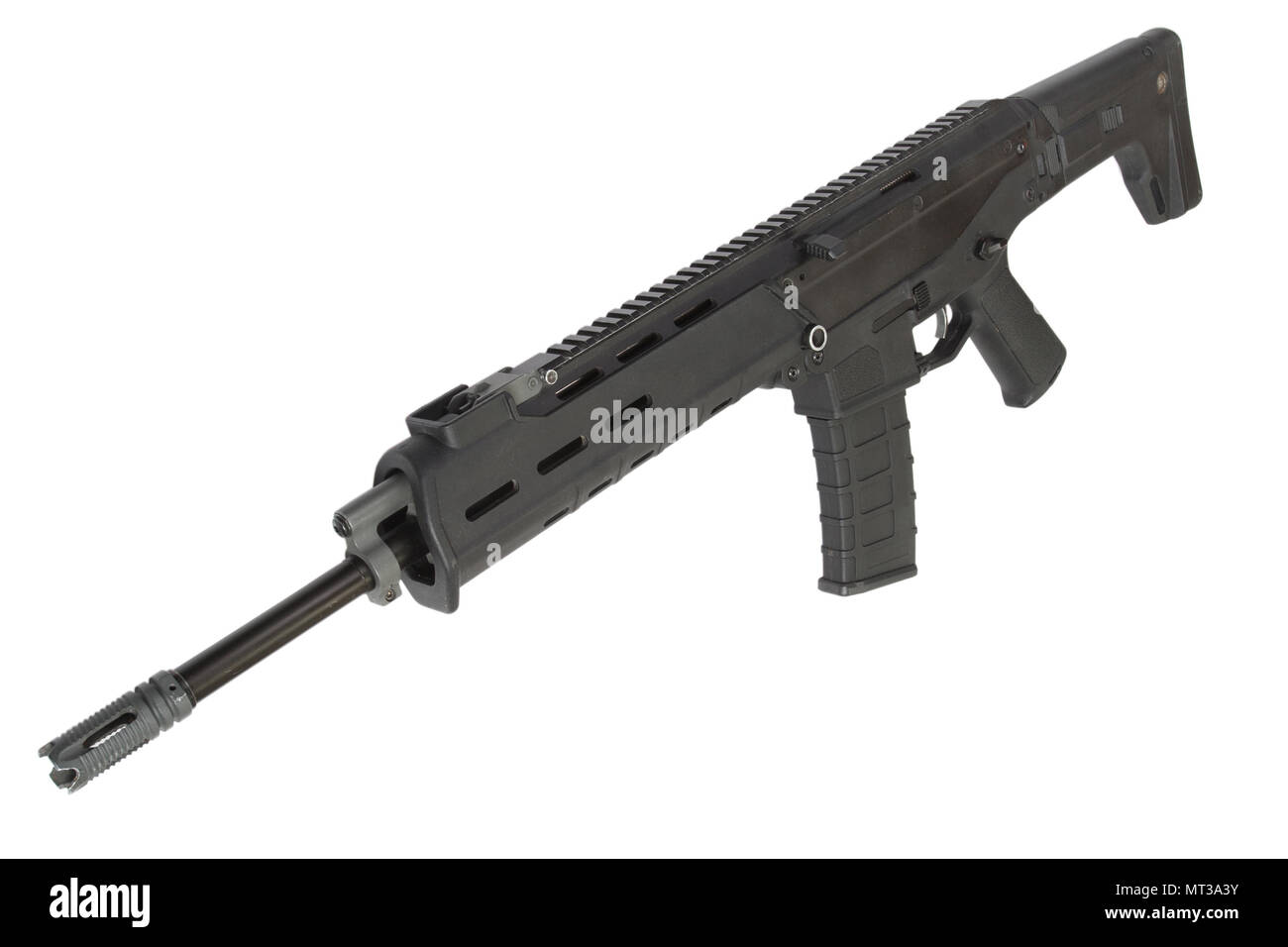 Modern assault rifle isolated Stock Photo - Alamy