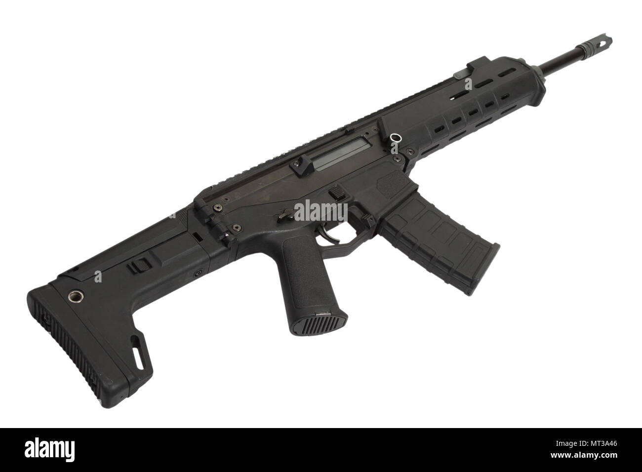 Modern assault rifle isolated Stock Photo - Alamy
