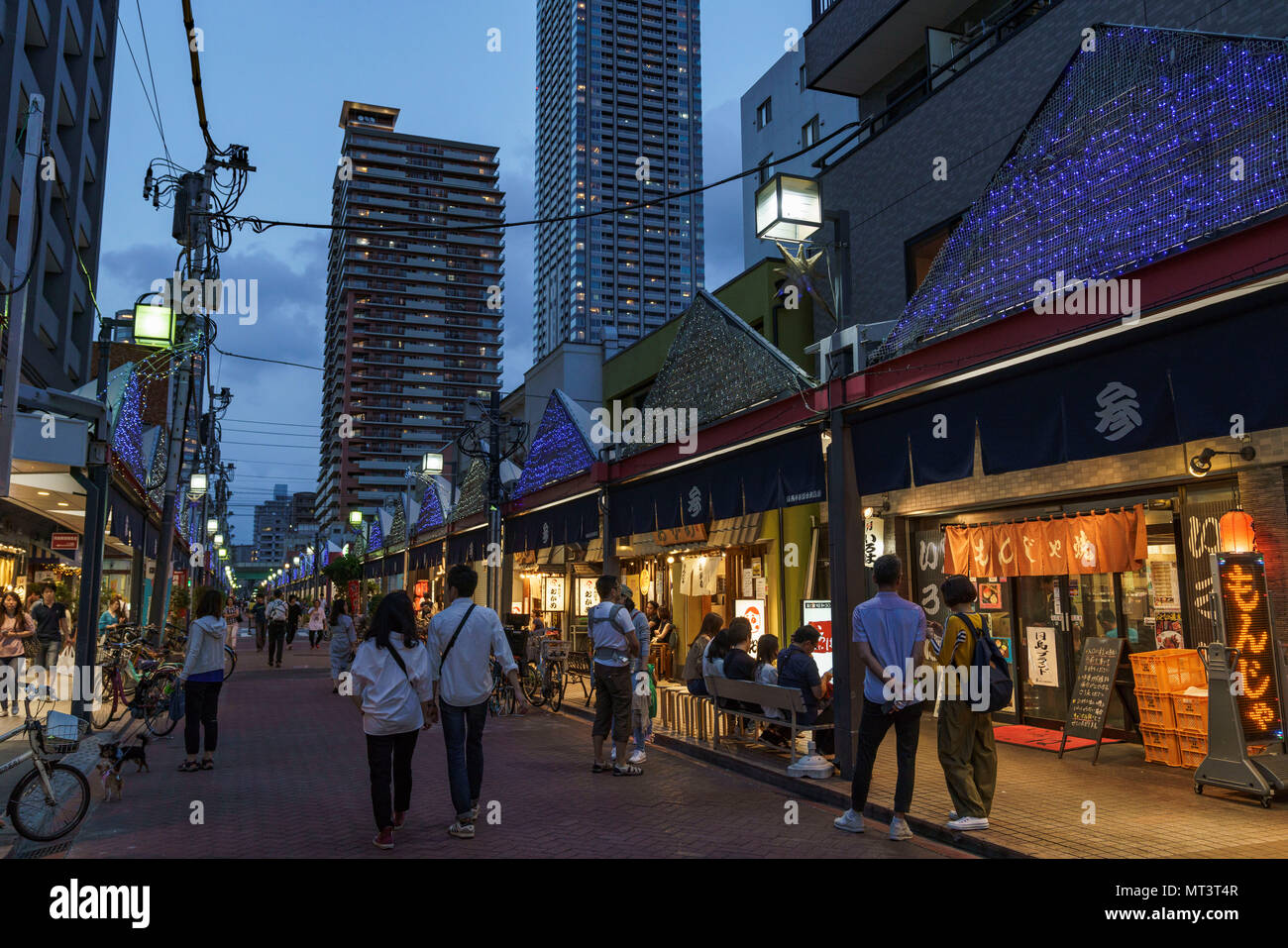 Tsukishima Monja Street, Chuo-Ku, Tokyo, Japan Stock Photo - Alamy