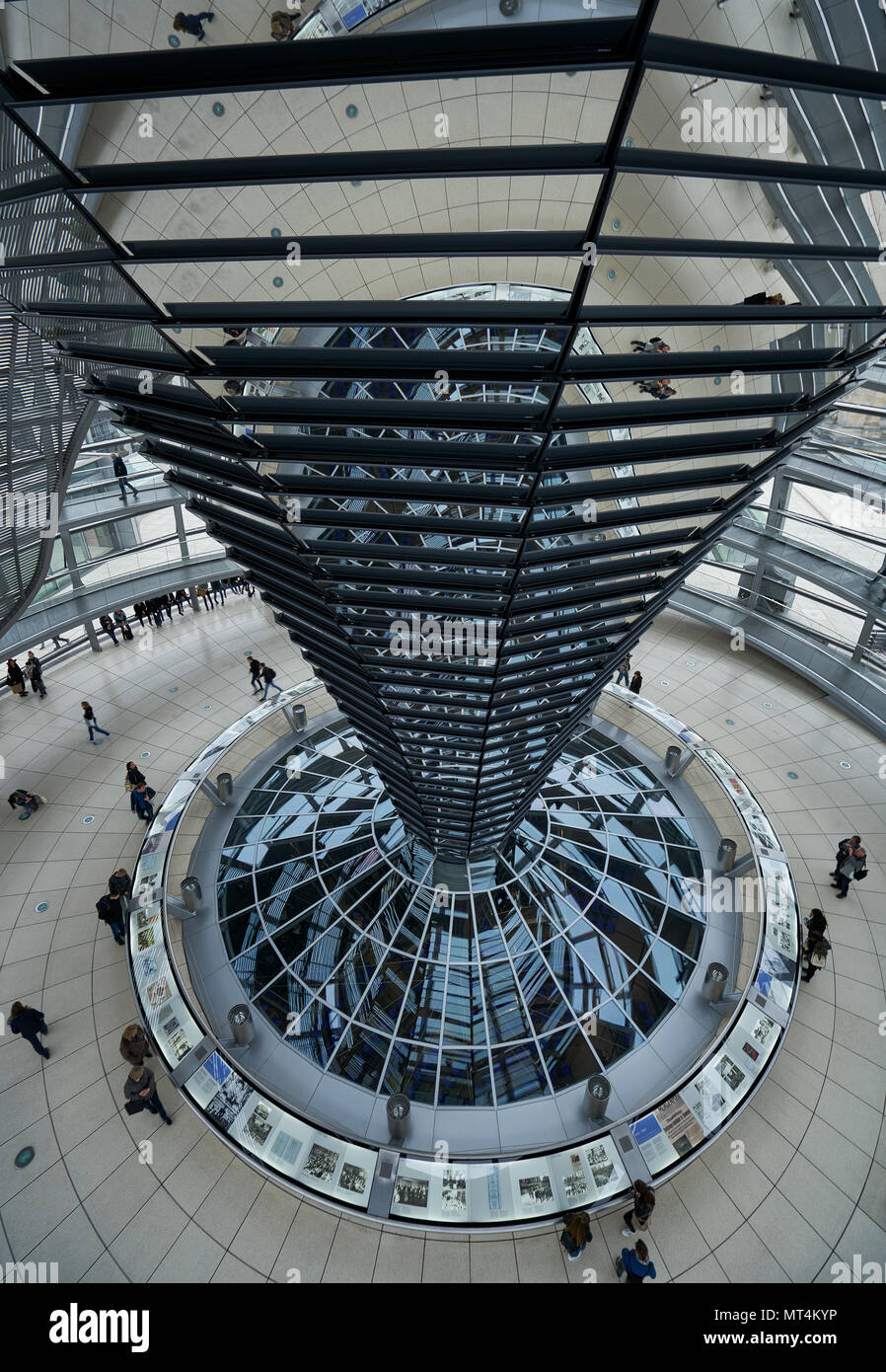 Berlin, Germany - April 4, 2017: Interior of German Reichstag ...
