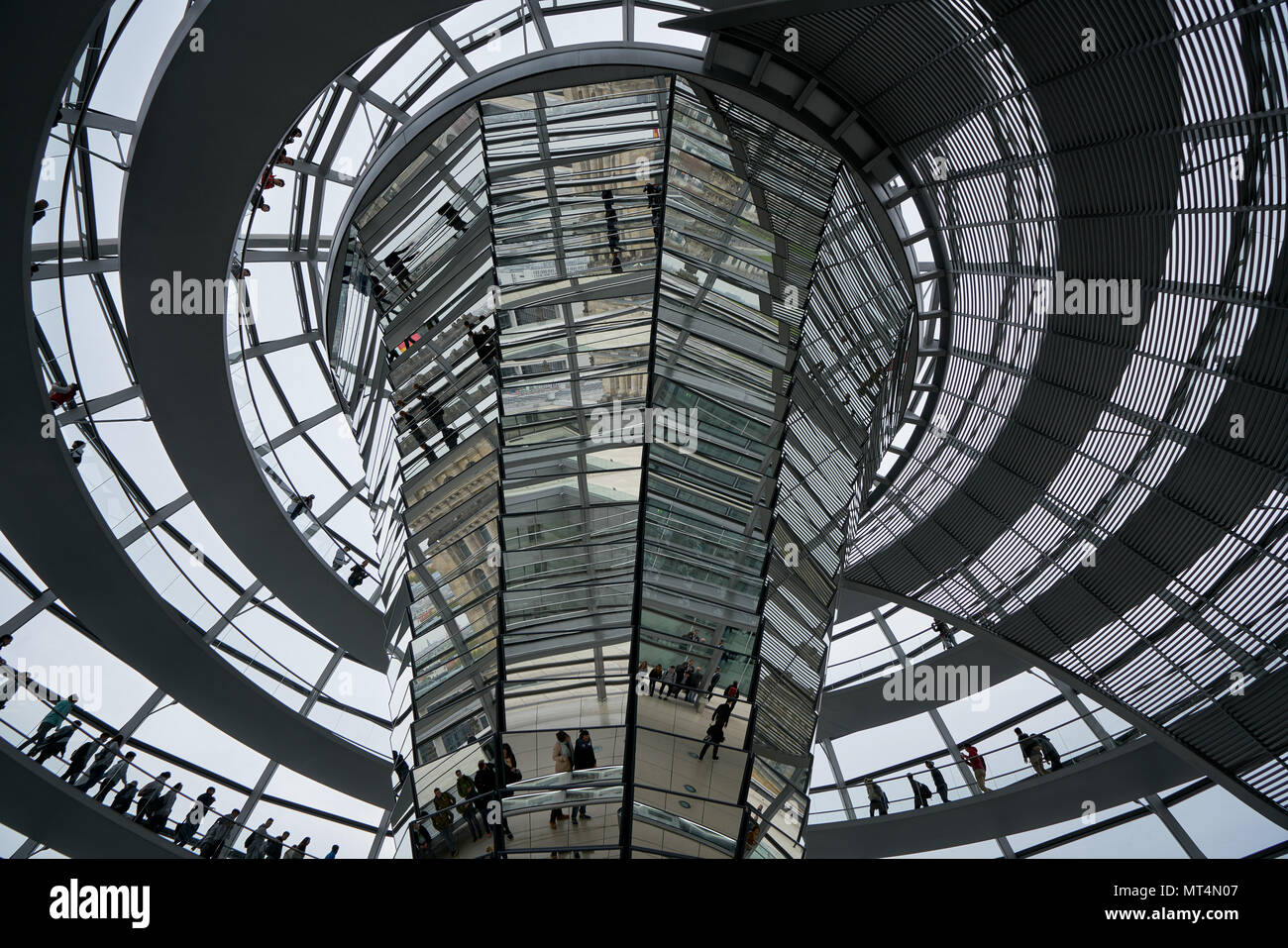 Berlin, Germany - April 4, 2017: Interior of German Reichstag ...