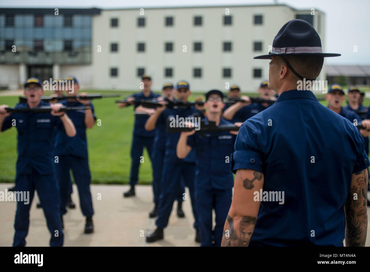 Petty Officer 2nd Class Kyle Botts, a Company Commander in charge of ...