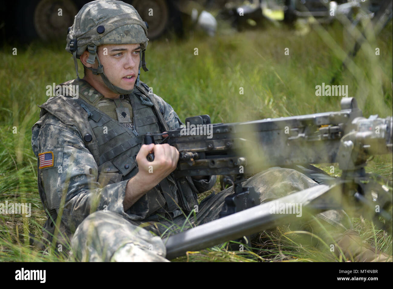 Indiana National Guard Spc. Jordan Bowlds, of Fort Wayne and an ...