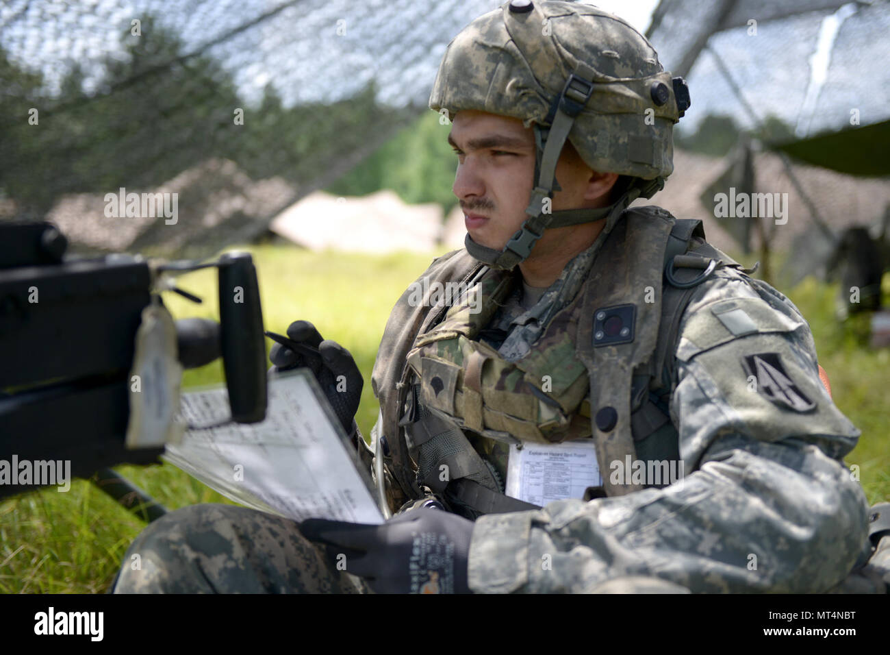 Indiana National Guard Spc. Timothy Leib, of Valparaiso and an ...