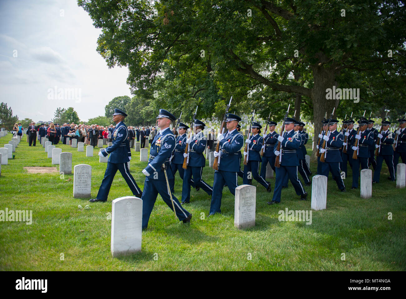Members of the United States Air Force Honor Guard participate in the ...