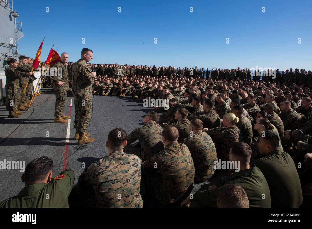 Col. Tye Wallace, commanding officer of the 31st Marine Expeditionary ...