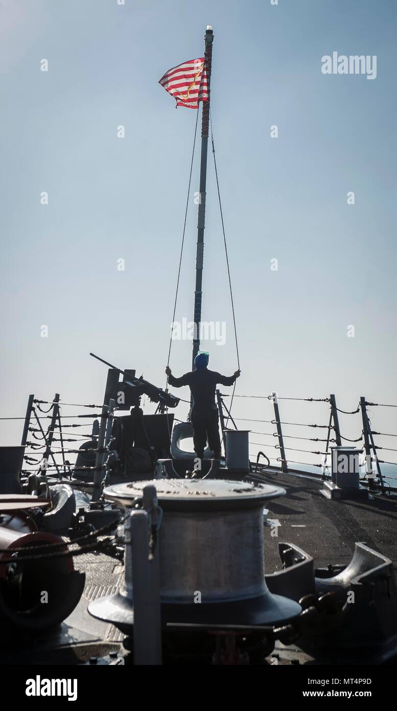170725-N-FQ994-071 ROTA, Spain (July 25, 2017) Seaman Nick Eling, from ...
