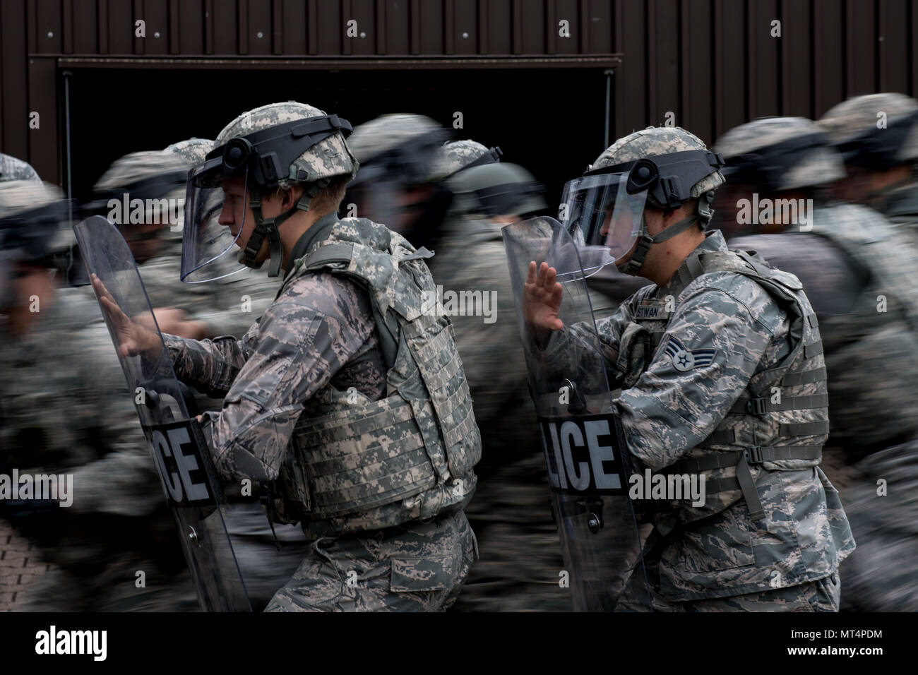 U.S. Airmen assigned to the 86th Security Forces Squadron perform ...