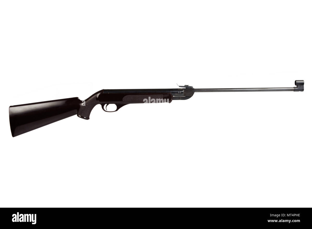 old pneumatic air rifle isolated on white background Stock Photo - Alamy