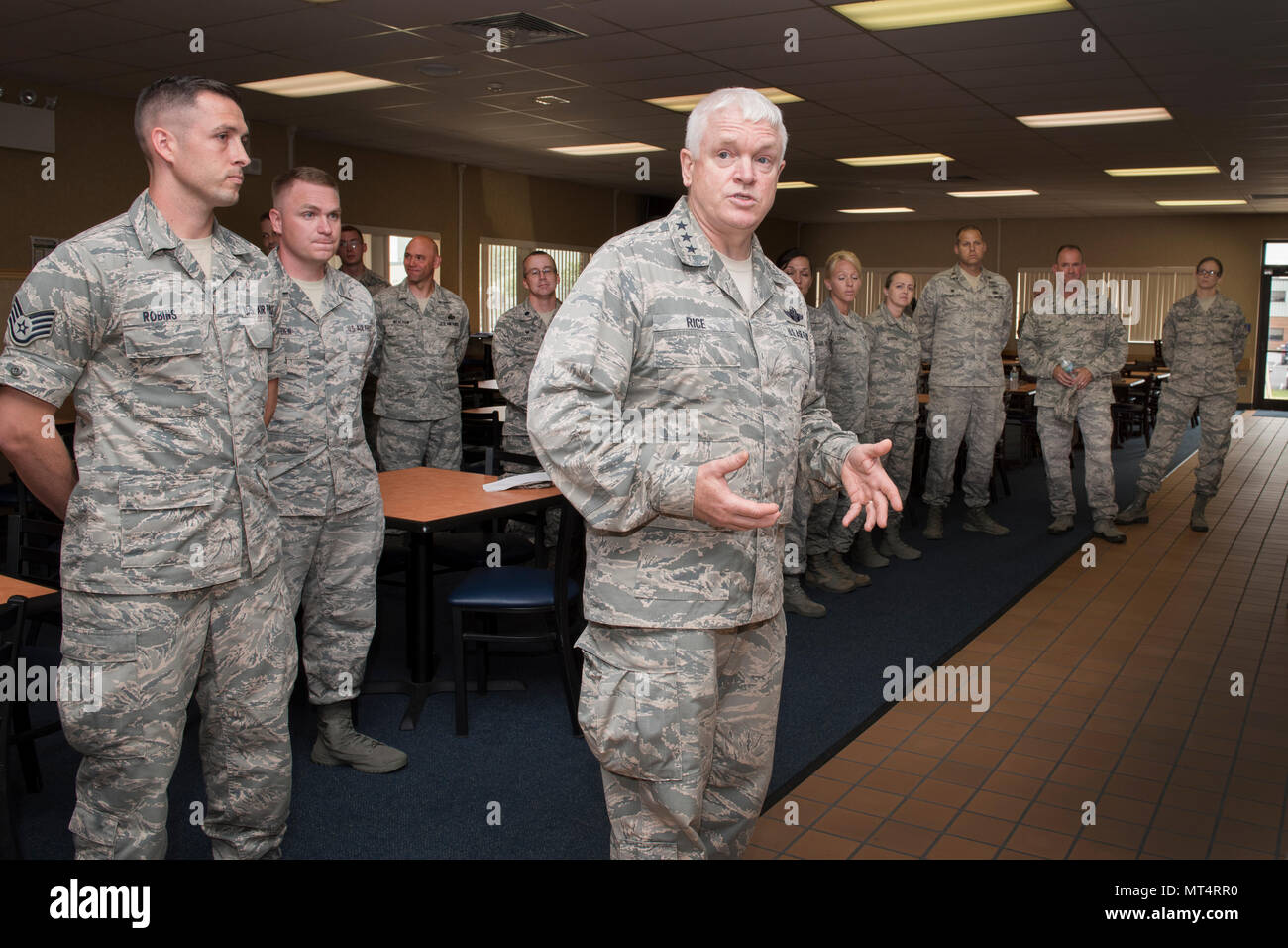 Lt. Gen. L. Scott Rice, Director of the Air National Guard addresses ...