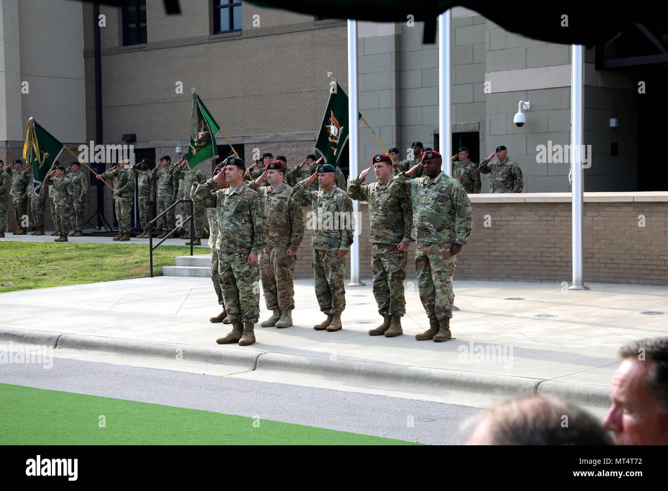 Group command teams and staff officers salute during the 1st Special ...