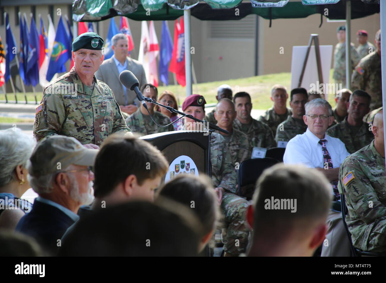 Maj. Gen. Francis M. Beaudette speaks to Soldiers, Family and friends ...