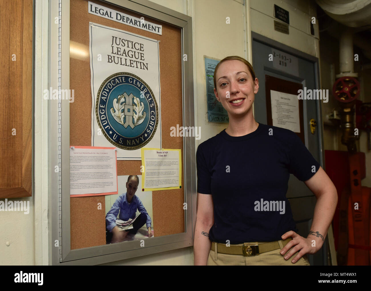 ARABIAN GULF (July 30, 2017) U.S. Navy Chief Legalman Misty Masters, a ...
