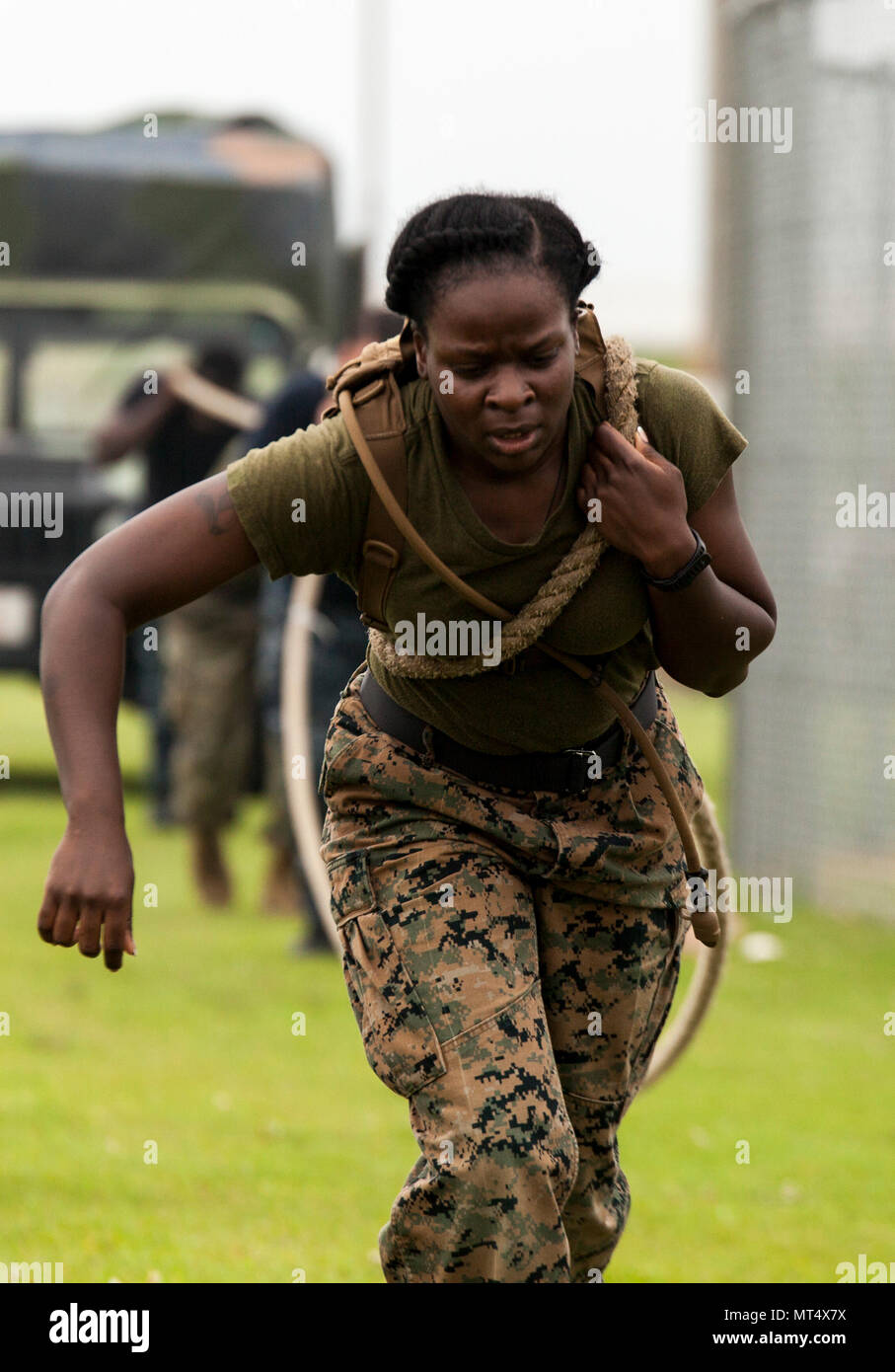 U.S. Marines and Sailors with Headquarters and Headquarters Squadron (H ...