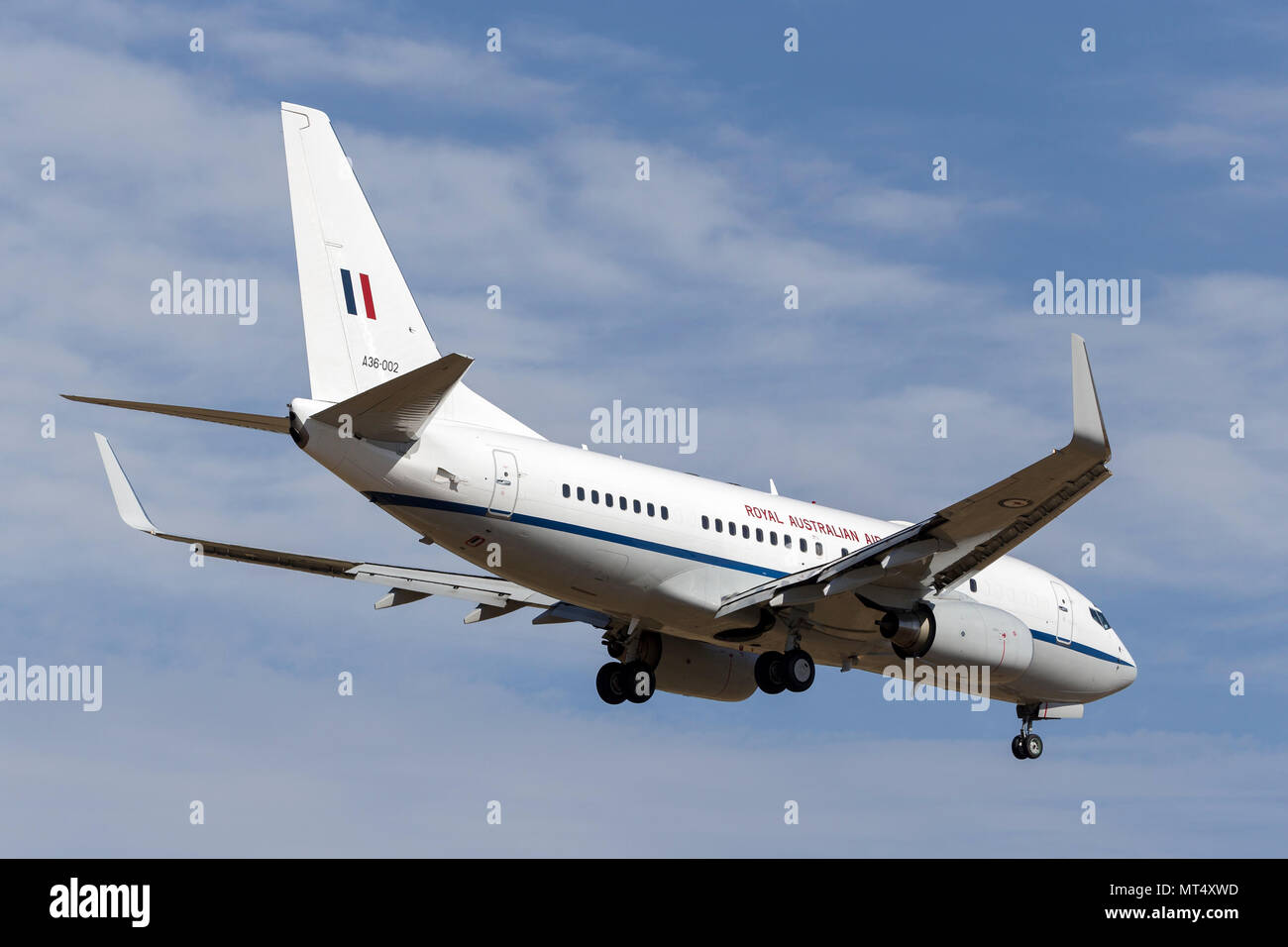 Royal Australian Air Force (RAAF) Boeing 737-7DF VIP aircraft A36-002 ...