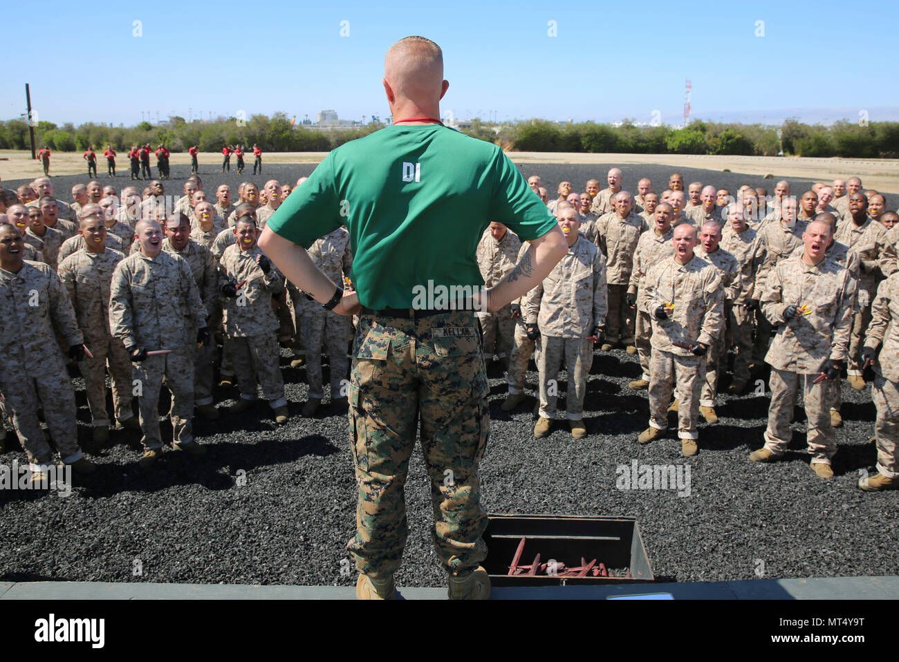 A drill instructor from the Instructional Training Company, Support ...