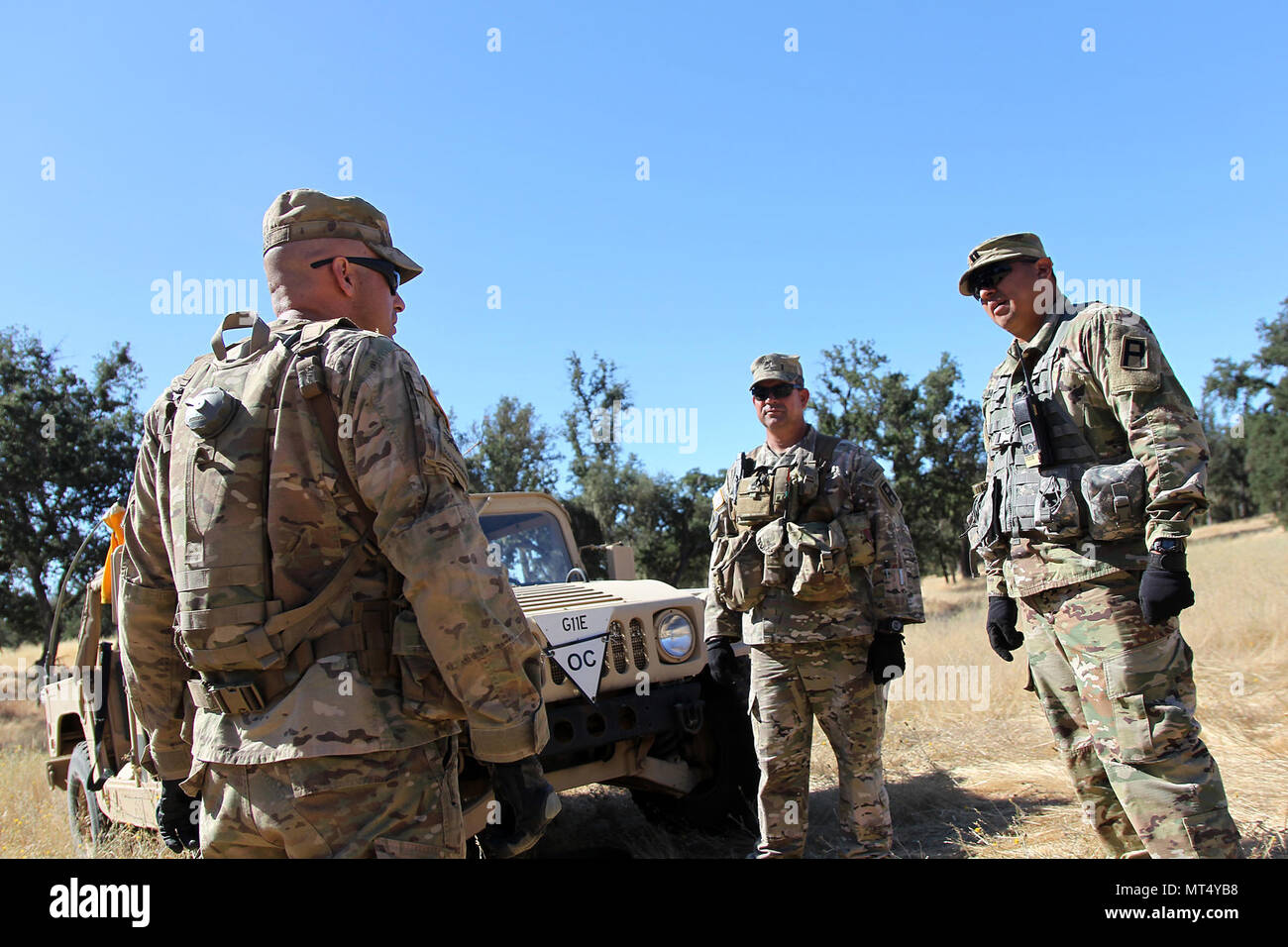 U.S. Army Capt. Gustavo Madrigal, right, with 4th Cavalry Multi ...