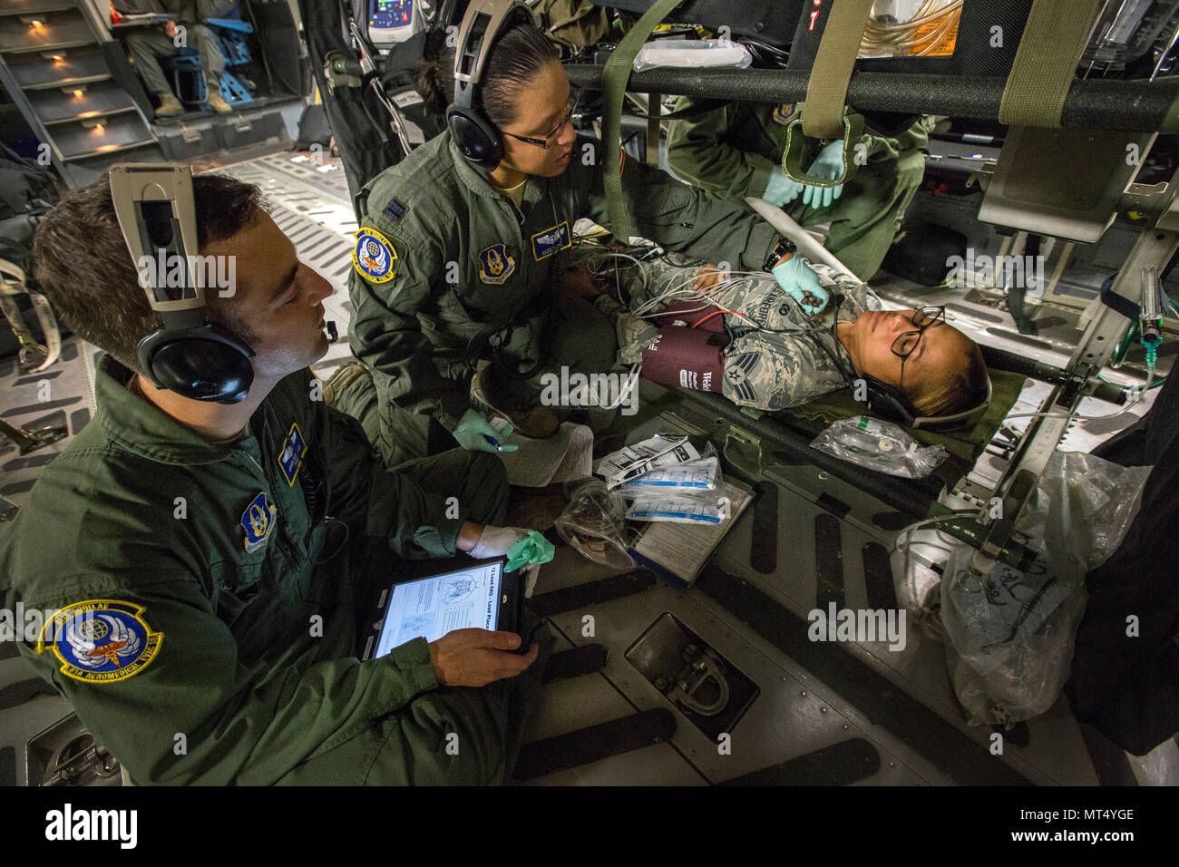 U.S. Air Force Tech. Sgt. Rocco L. Morello, left, aeromedical ...