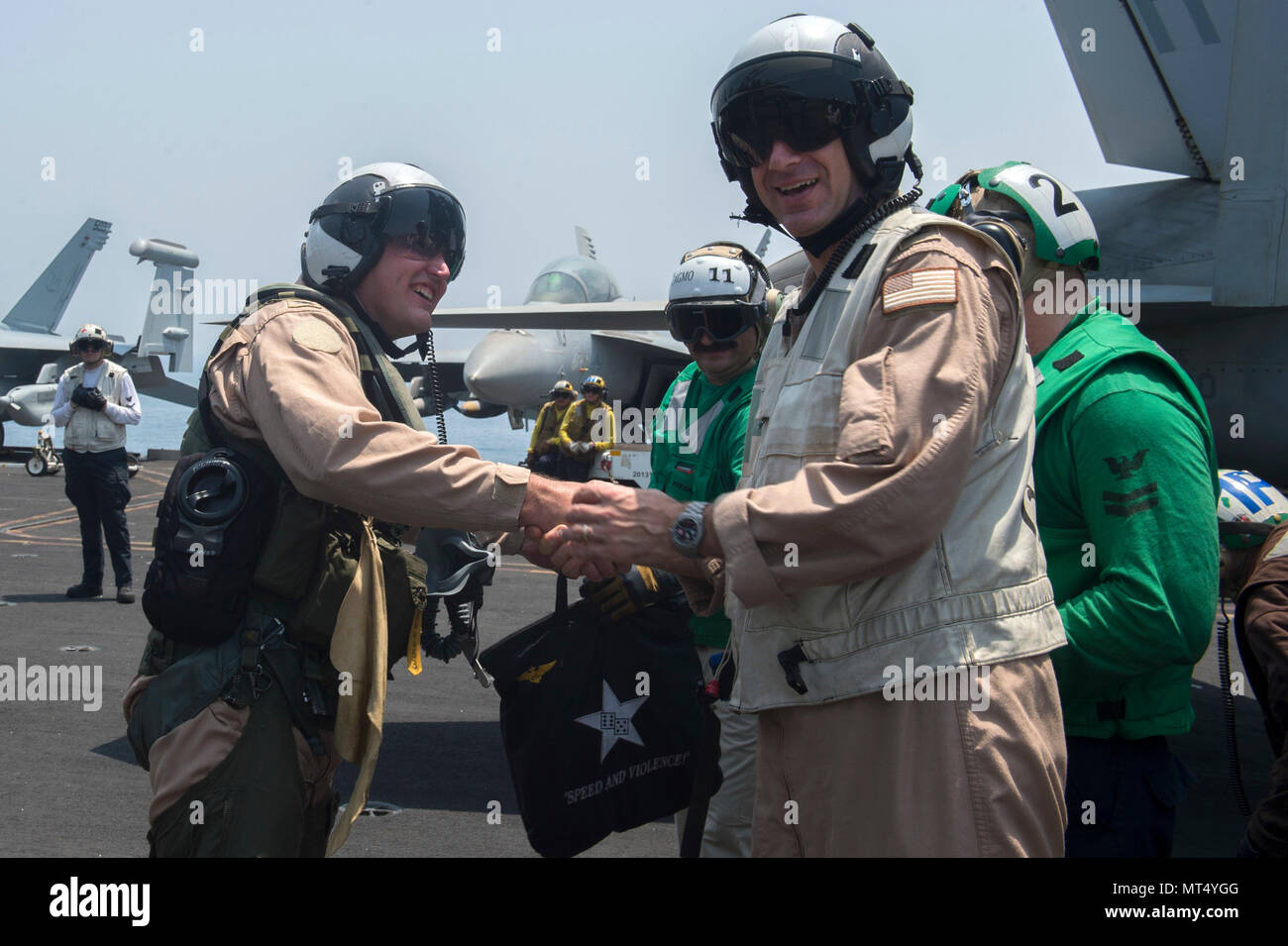 ARABIAN GULF (July 31, 2017) Capt. Michael T. Spencer, oncoming ...