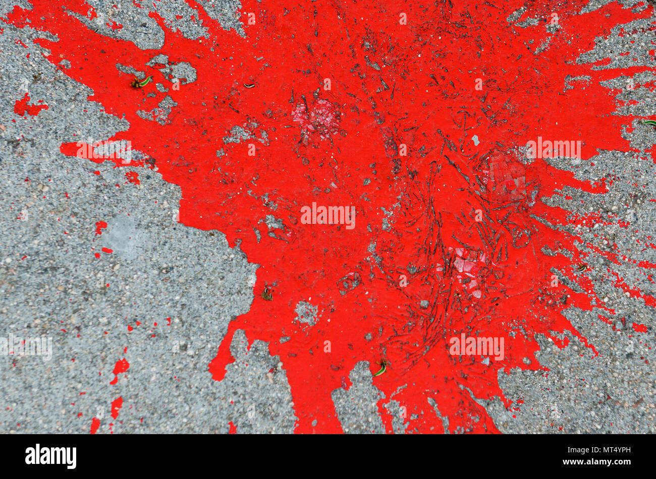 Blood splatter on the tile hi-res stock photography and images - Alamy