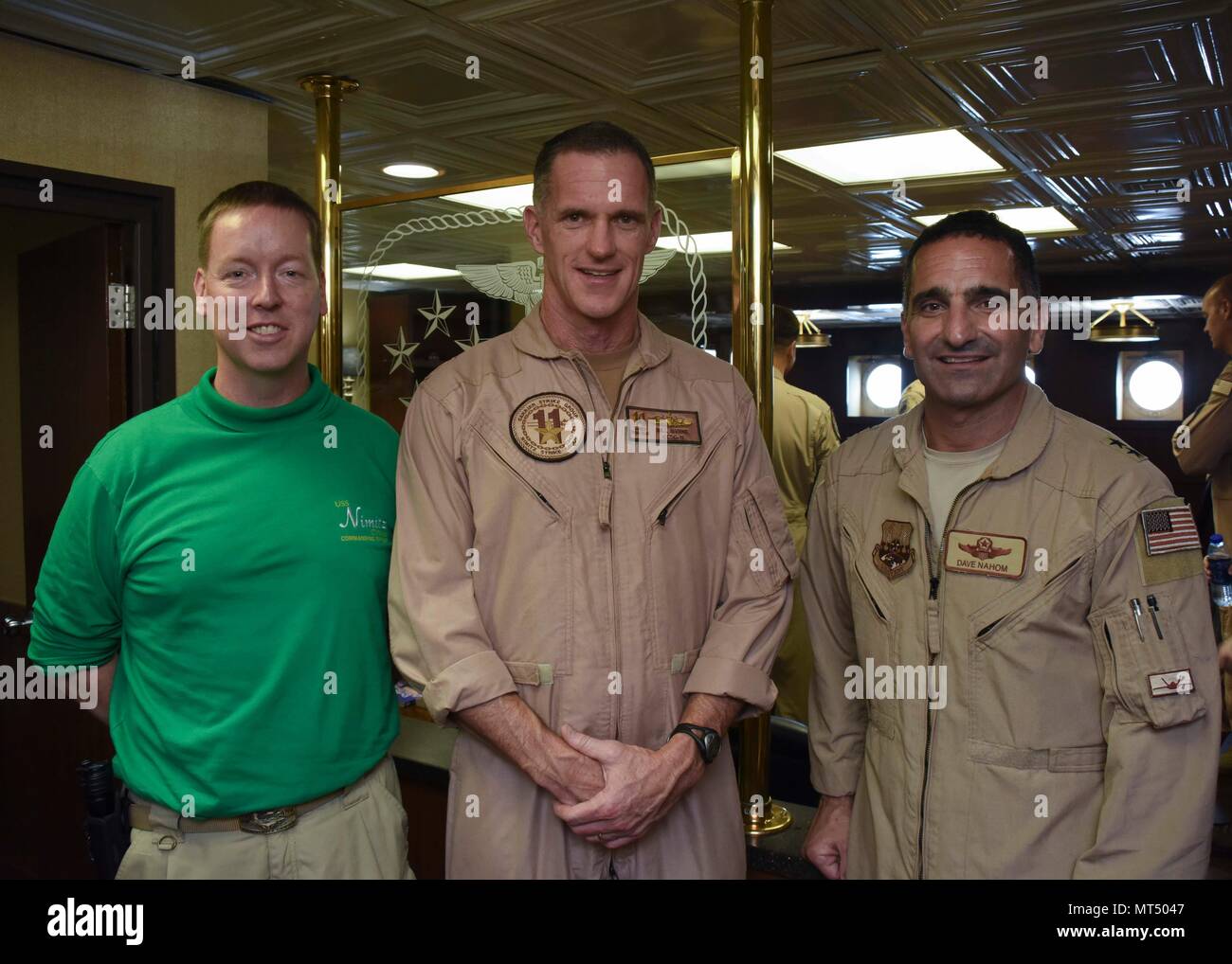 ARABIAN GULF (July 30, 2017) Left to right, U.S. Navy Captain Kevin ...