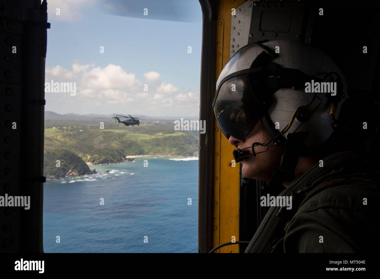 U.S. Marine Corps Sgt. Roger Lineberger, a crew chief with Marine Heavy ...
